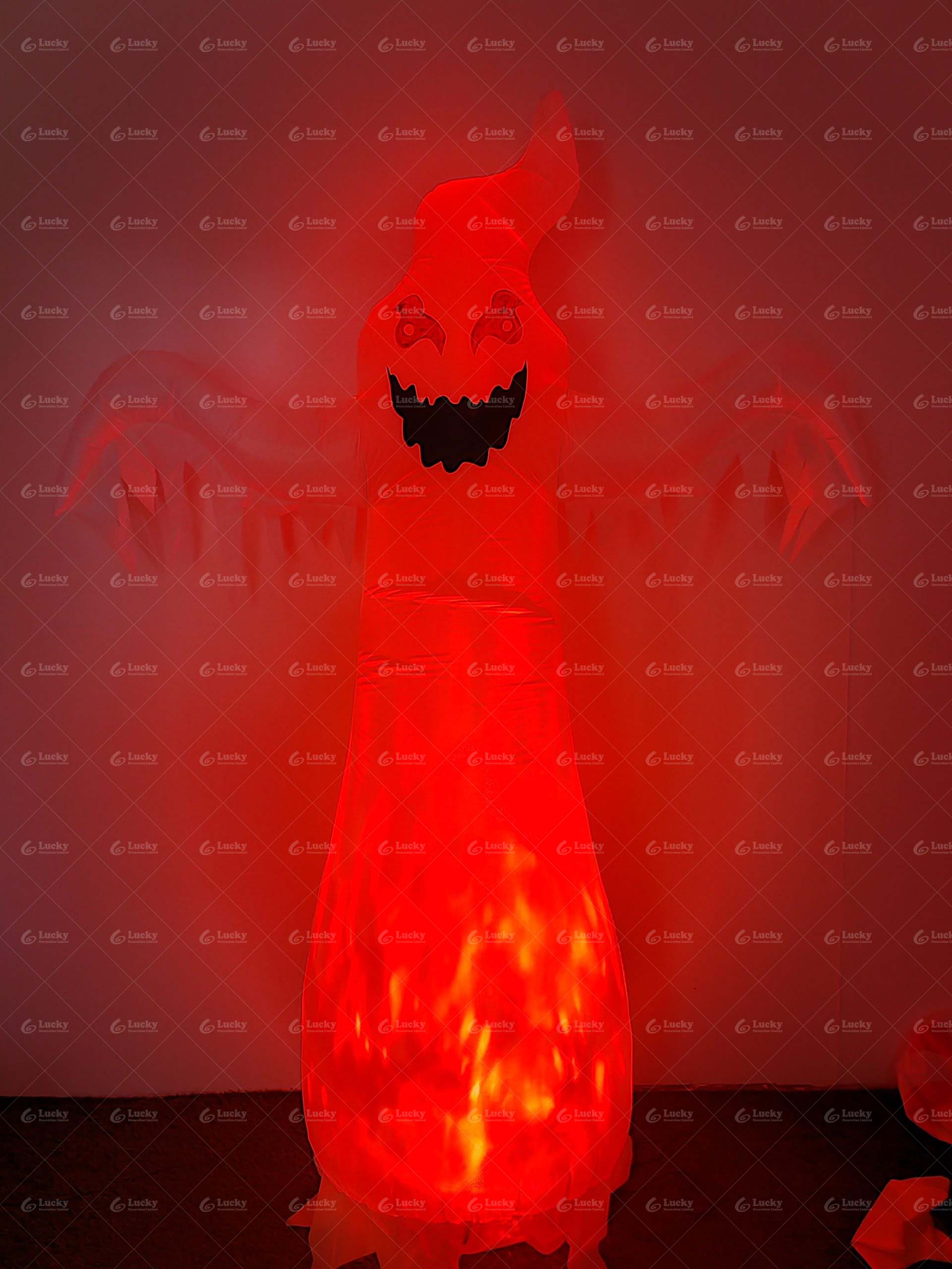 Halloween Inflatable Ghost with Scary Face White Ghost Inflatable Scary ...