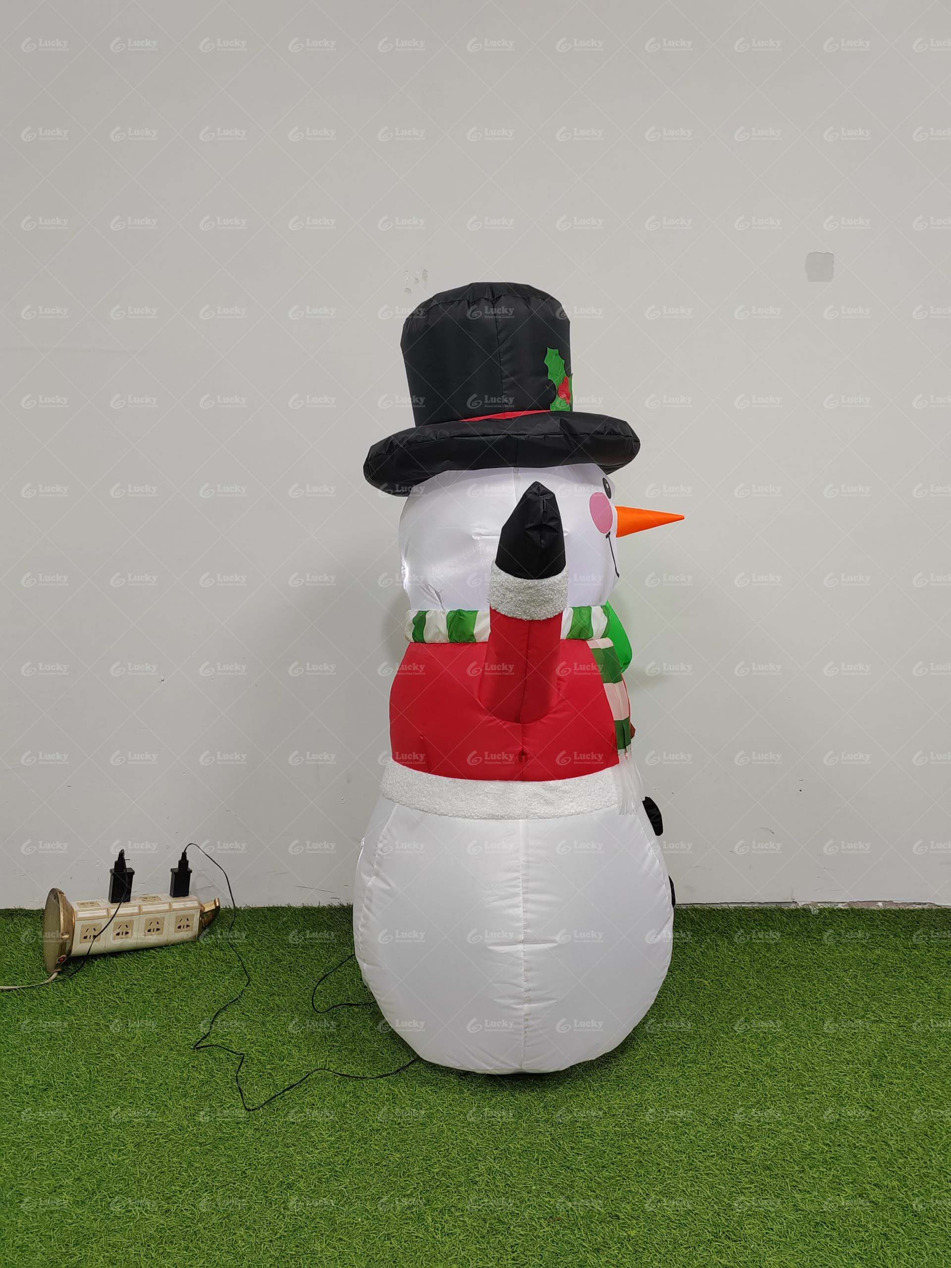 4FT TALL INFLATABLE SNOWMAN WITH CHRISTMAS TREE PERFECT HOLIDAY XMAS ...