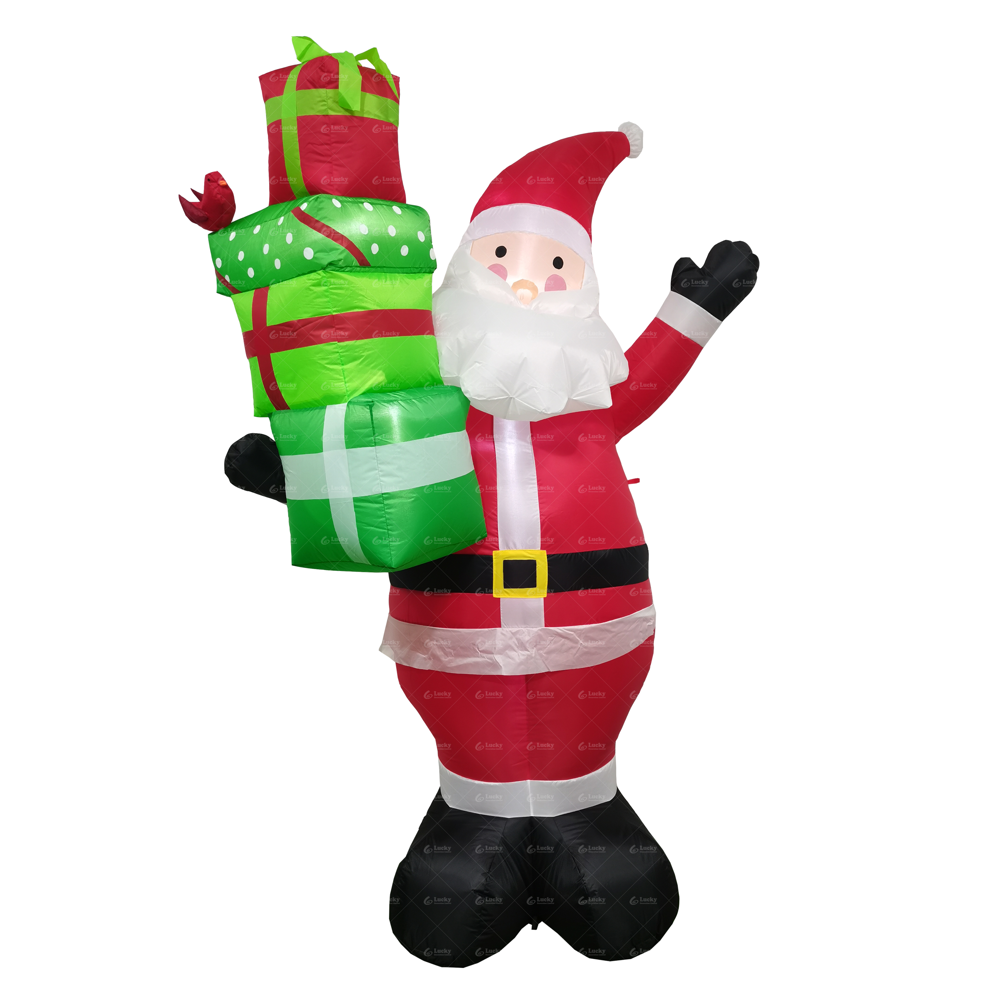 8FT GIANT CHRISTMAS INFLATABLE GIFT BAG SANTA CLAUS FOR PARTY GARDEN ...