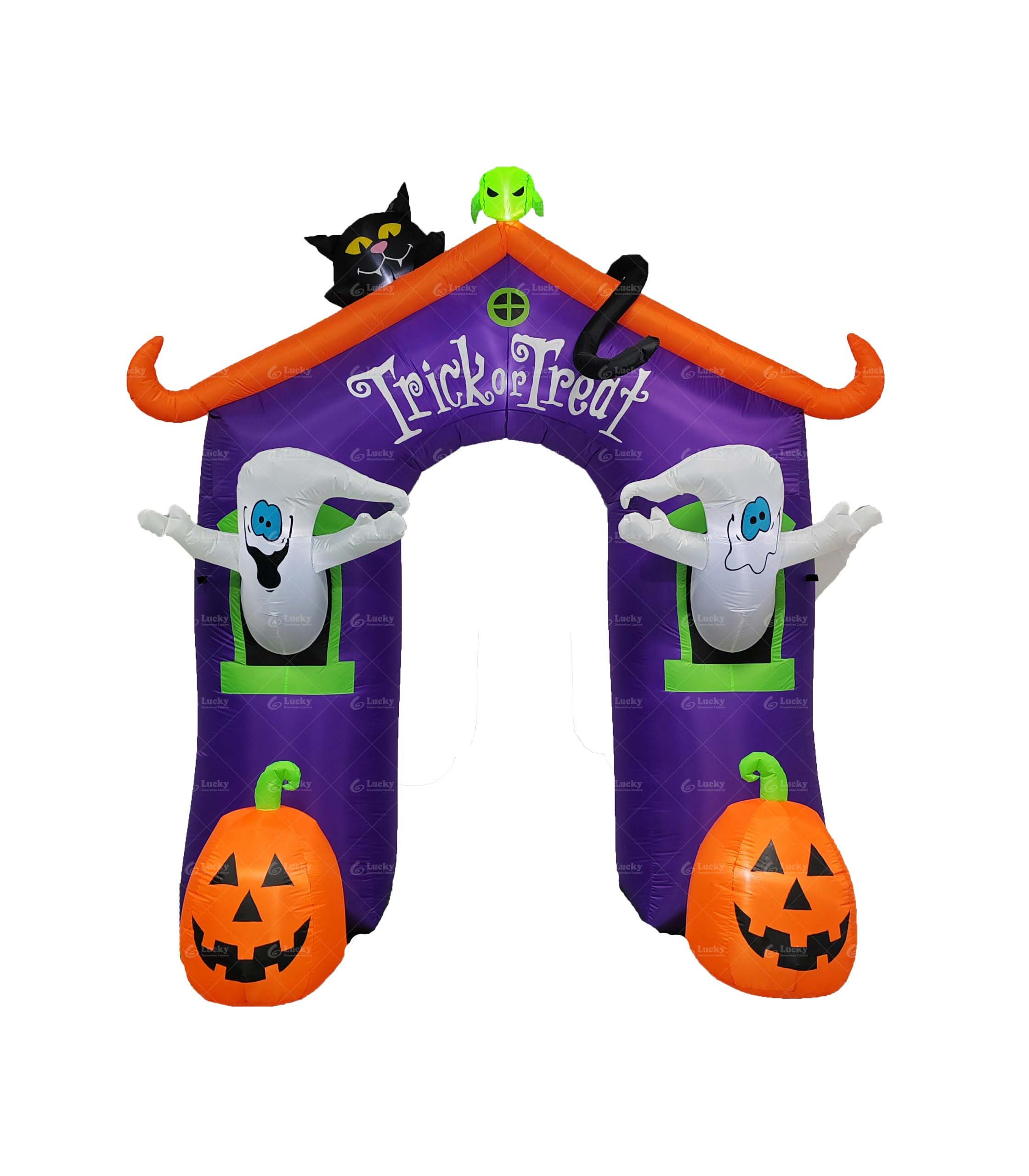 Halloween Inflatable Ghost Archway Outdoor Decor Blow up with Build-in ...