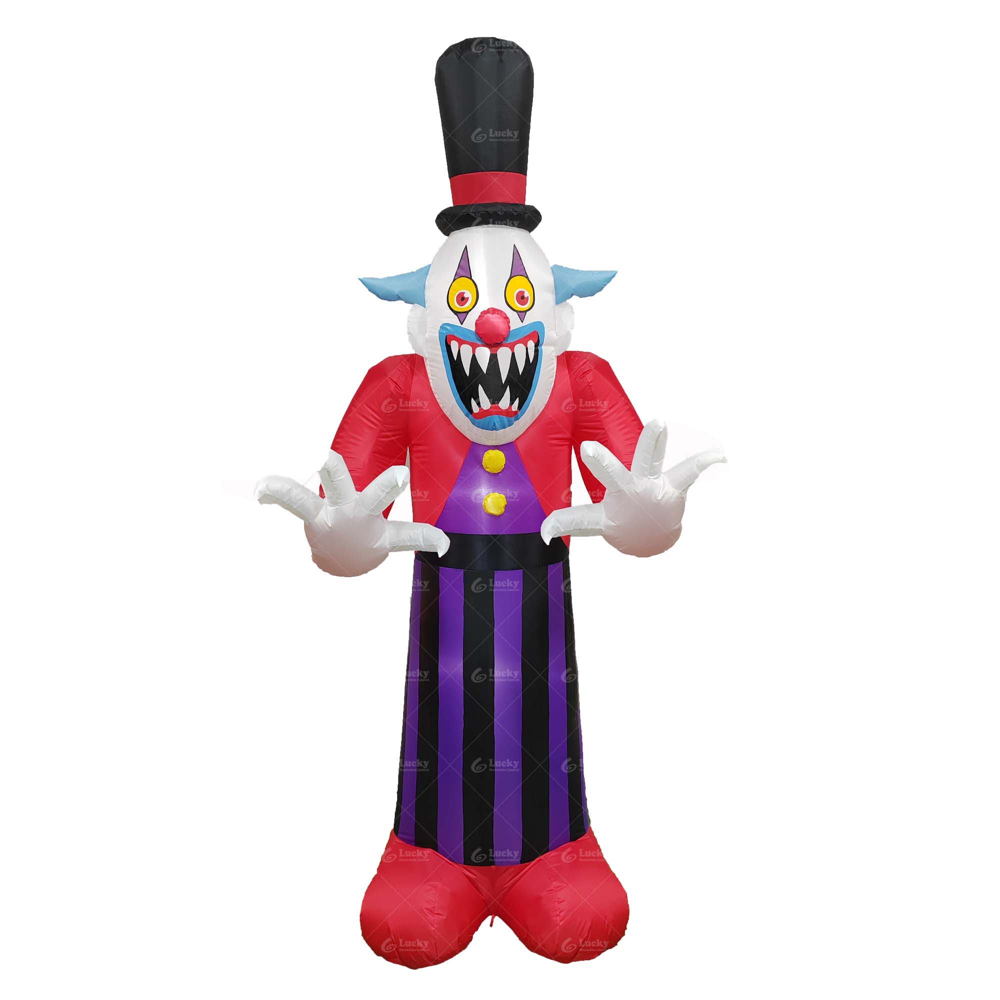 Halloween Inflatable Clown With Hat Lights Blow up Halloween Inflatable ...