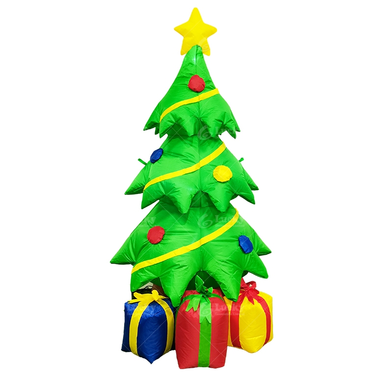 4FT INFLATABLE CHRISTMAS TREE WITH GIFT BOXES HOME OUTDOOR YARD ...