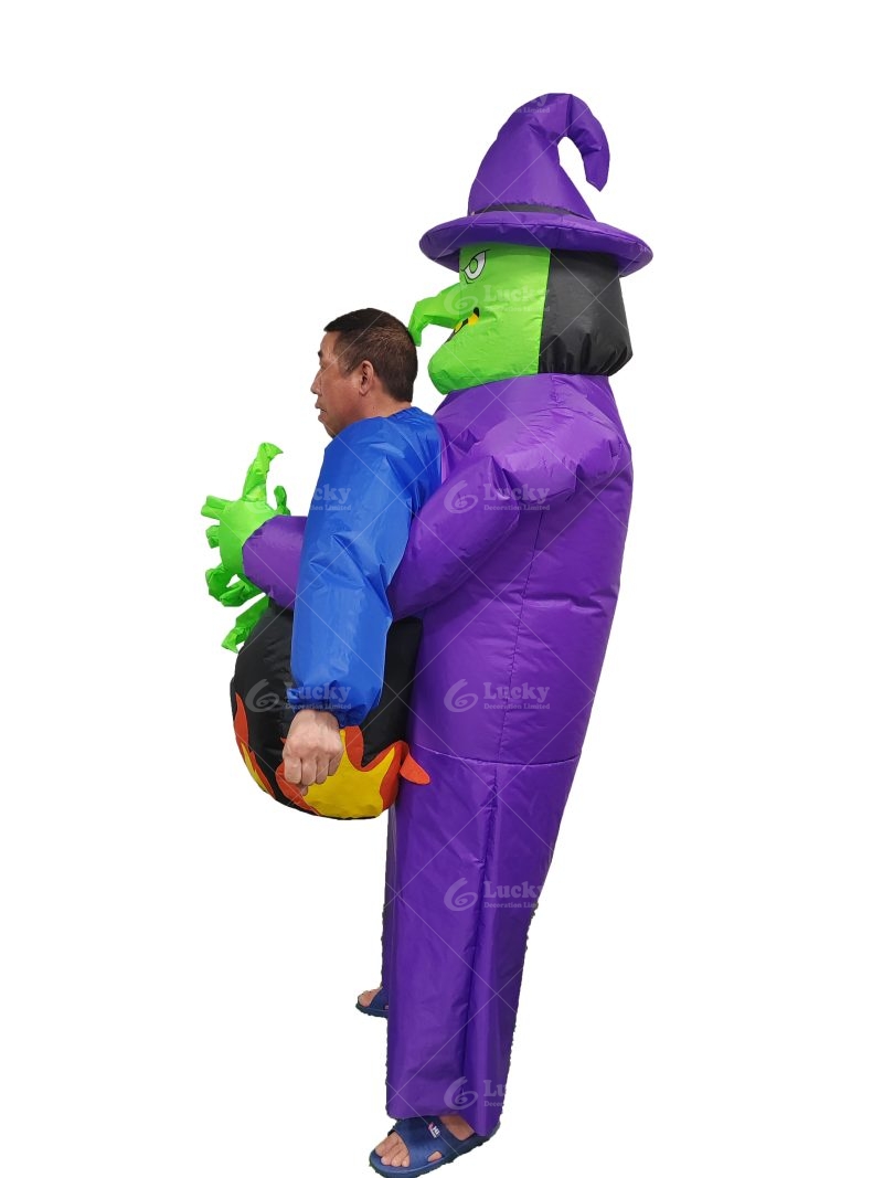 INFLATABLE COSTUME ADULT PURPLE WITCH HUGE ME BLOW UP FANCY DRESS FOR ...