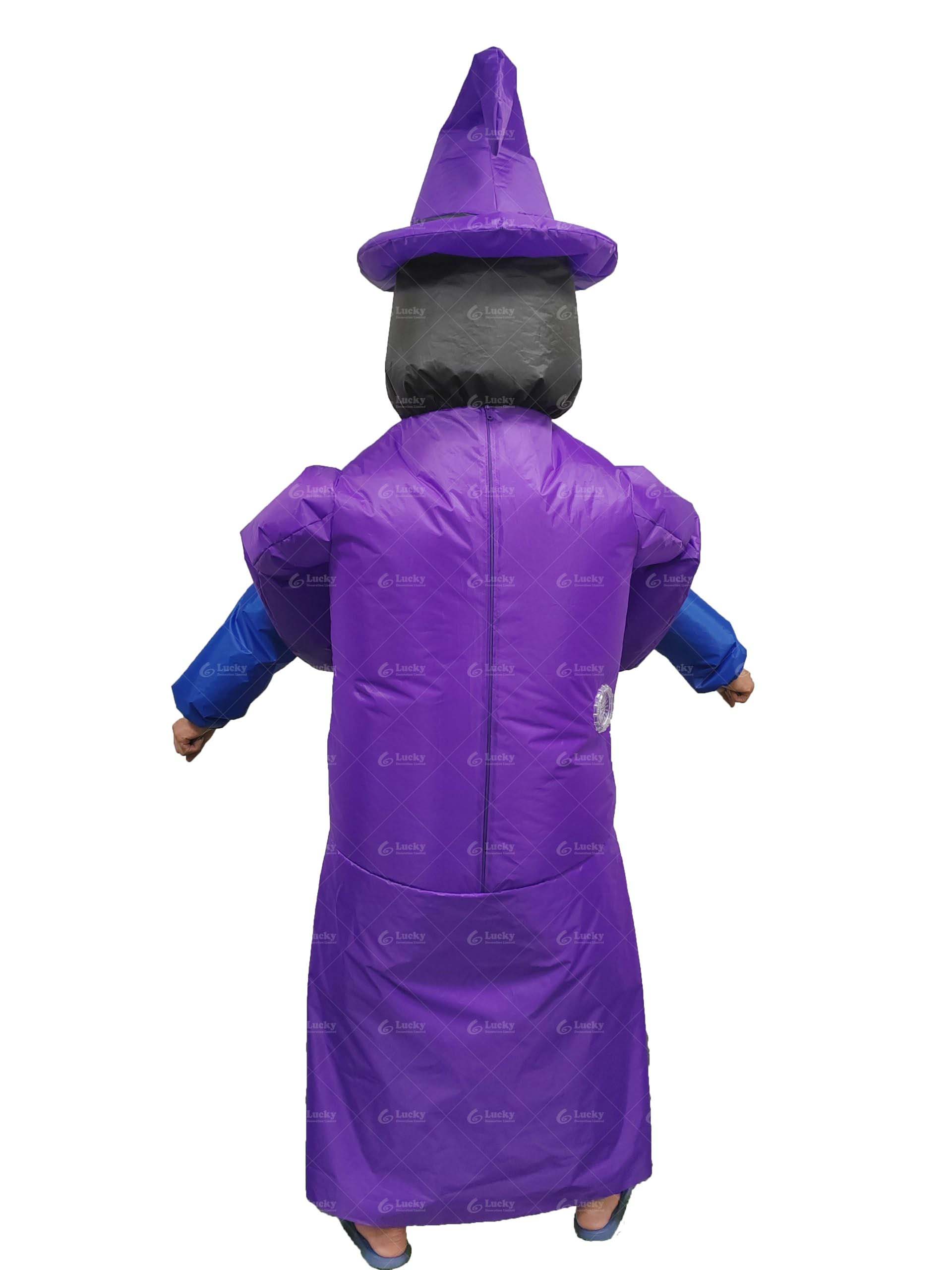 INFLATABLE COSTUME ADULT PURPLE WITCH HUGE ME BLOW UP FANCY DRESS FOR ...