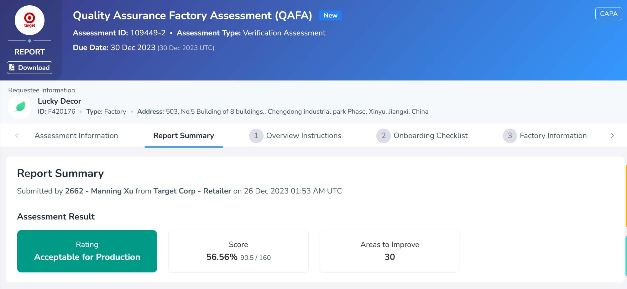 Lucky Decor has passed the Target audit, and we are proud of it ...
