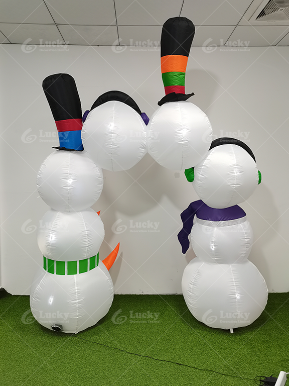 9FT SNOWMAN ARCHWAY CHRISTMAS ARCH INFLATABLE DECORATIONS LARGE OUTDOOR ...