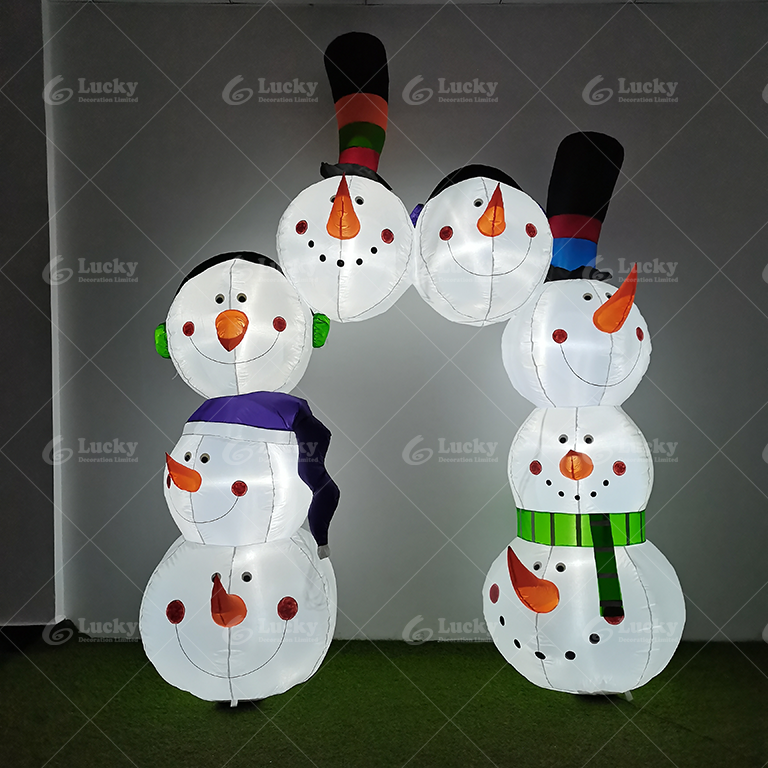9FT SNOWMAN ARCHWAY CHRISTMAS ARCH INFLATABLE DECORATIONS LARGE OUTDOOR ...